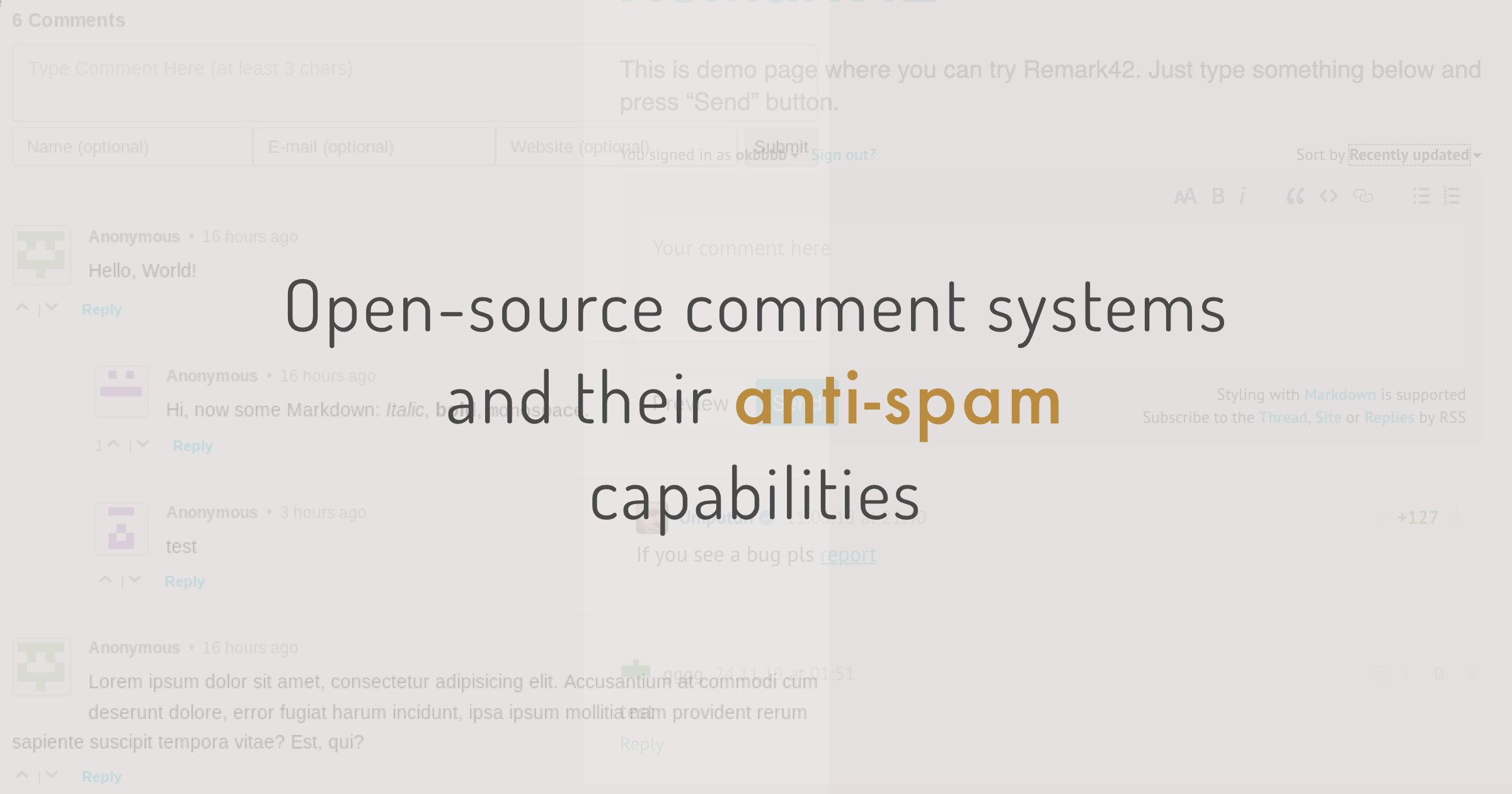 3 Top Open Source Comment Systems And Their Anti Spam Capabilities Oopspam Blog